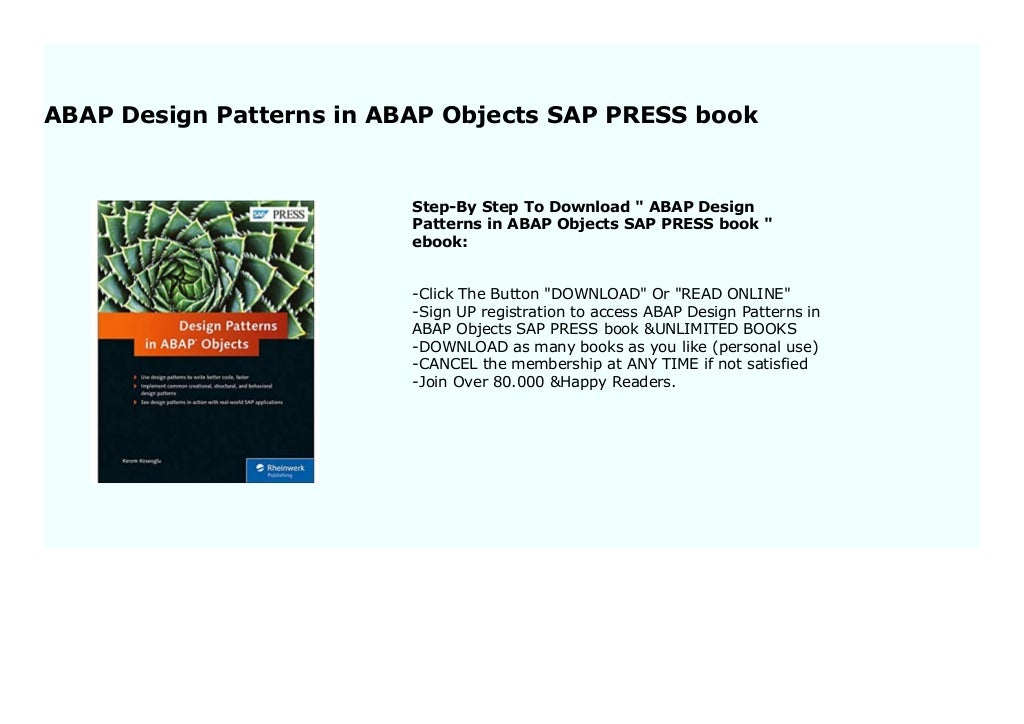 Abap Design Patterns In Abap Objects Sap Press Book 3433