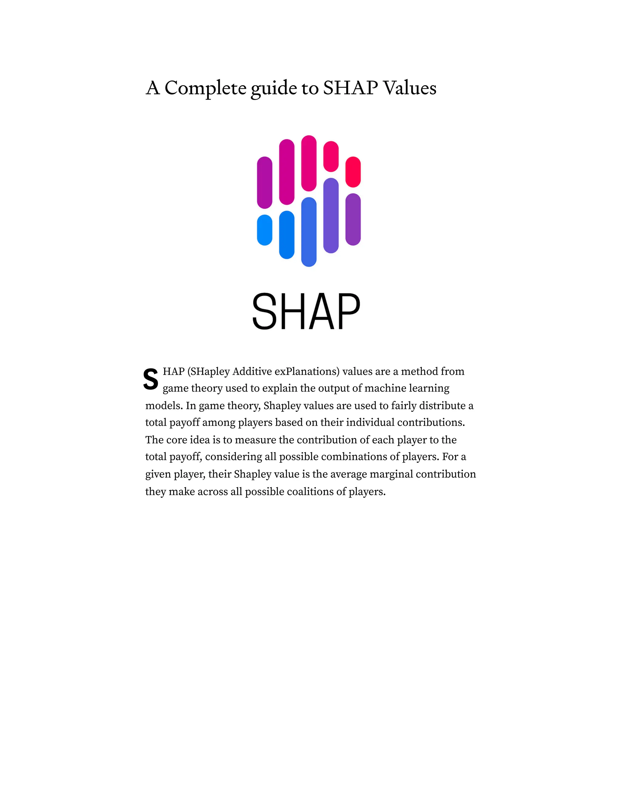 SHAP (SHapley Additive exPlanations)-A Complete guide to SHAP Values | PDF | Computing ...