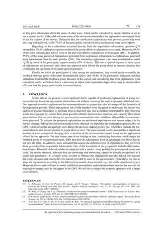 An approach for explaining group recommendations based on negotiation information | PDF