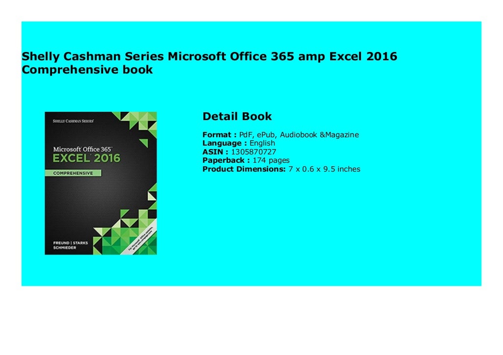 Shelly Cashman Series Microsoft Office 365 Amp Excel 2016 Comprehensive