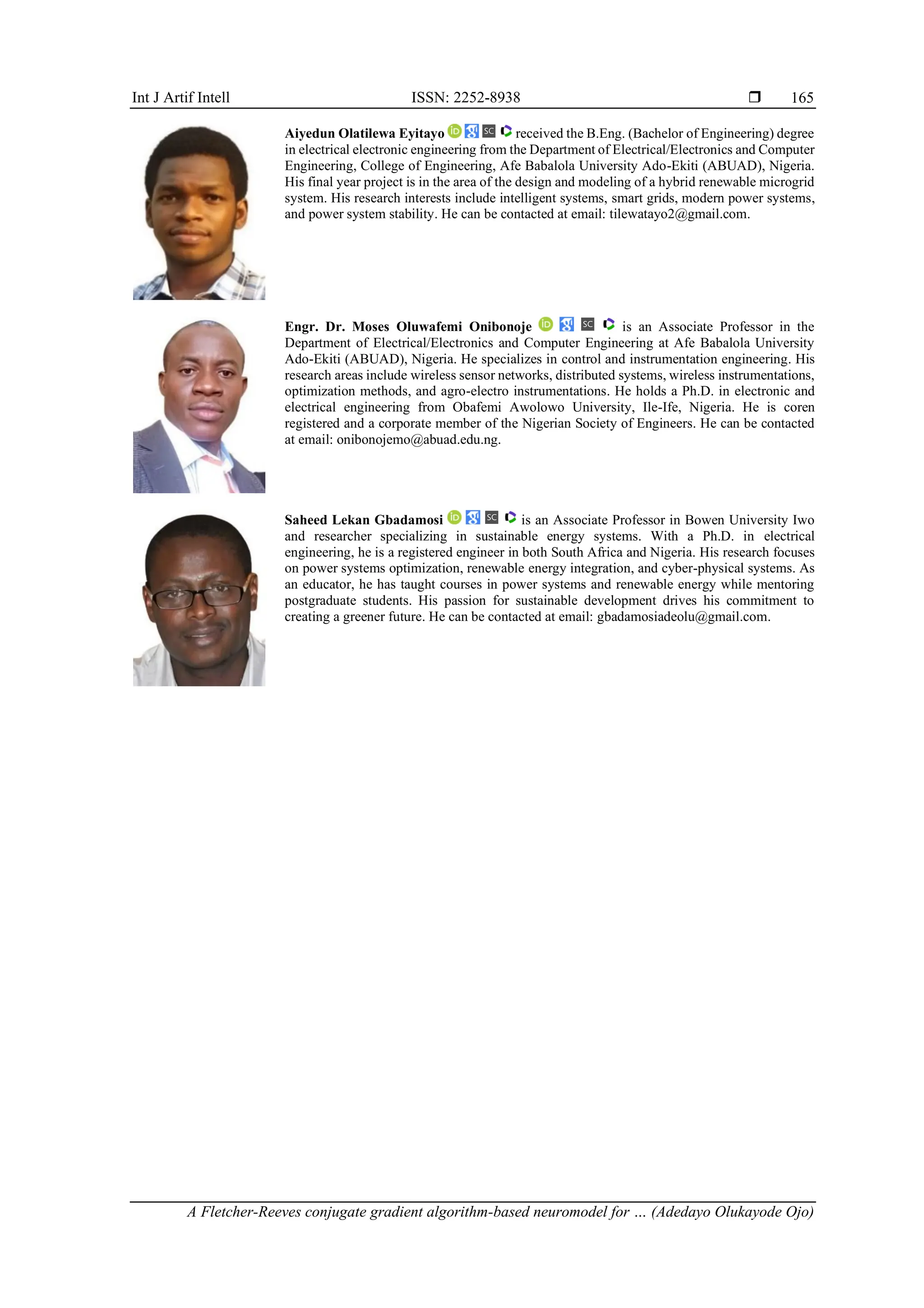 A Fletcher-Reeves conjugate gradient algorithm-based neuromodel for ...