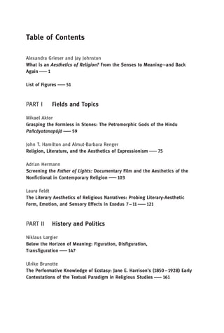 Aesthetics Of Religion A Connective Concept Alexandra K Grieser Editor ...