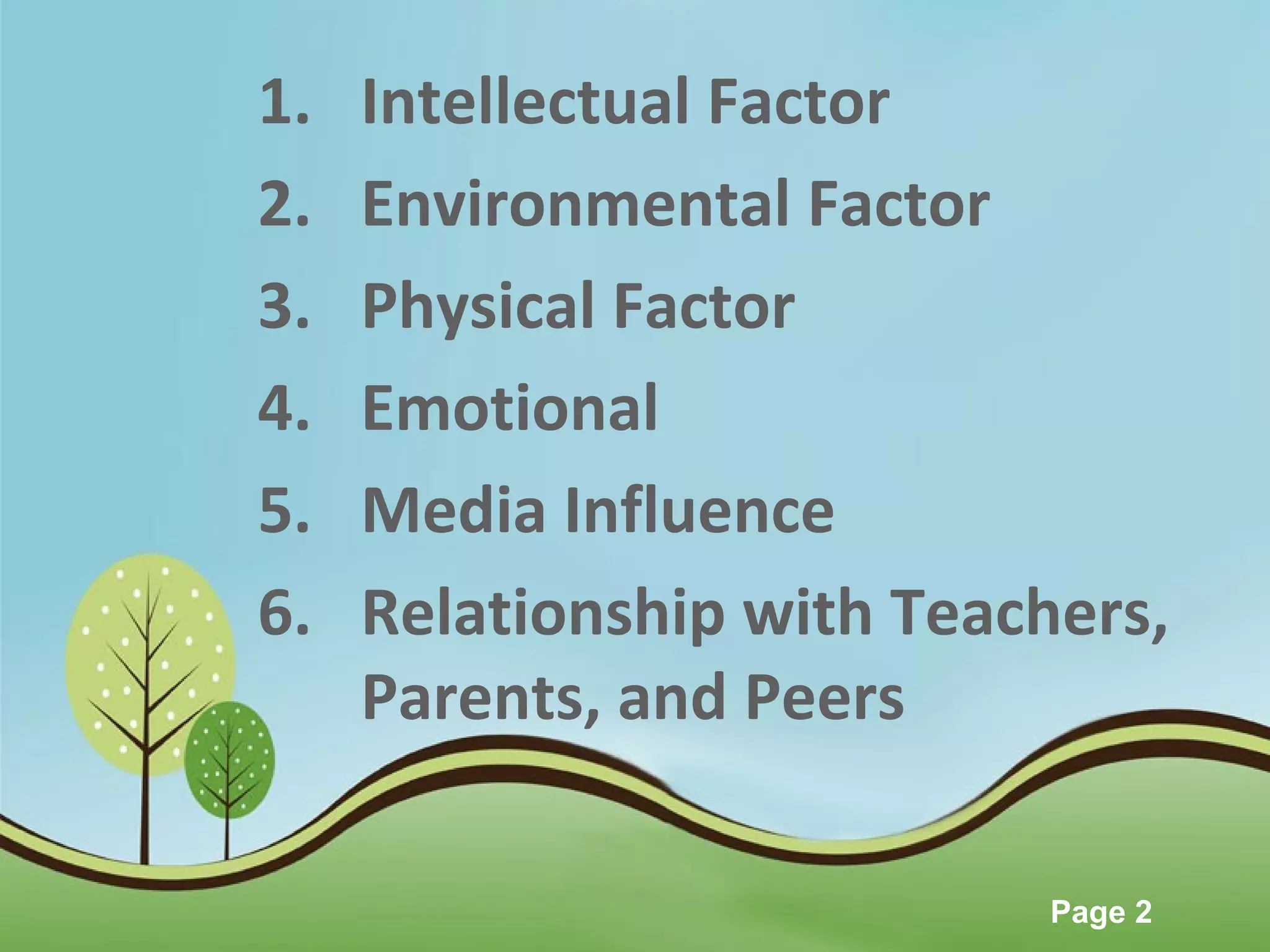 Factors Affecting Learning | PPT