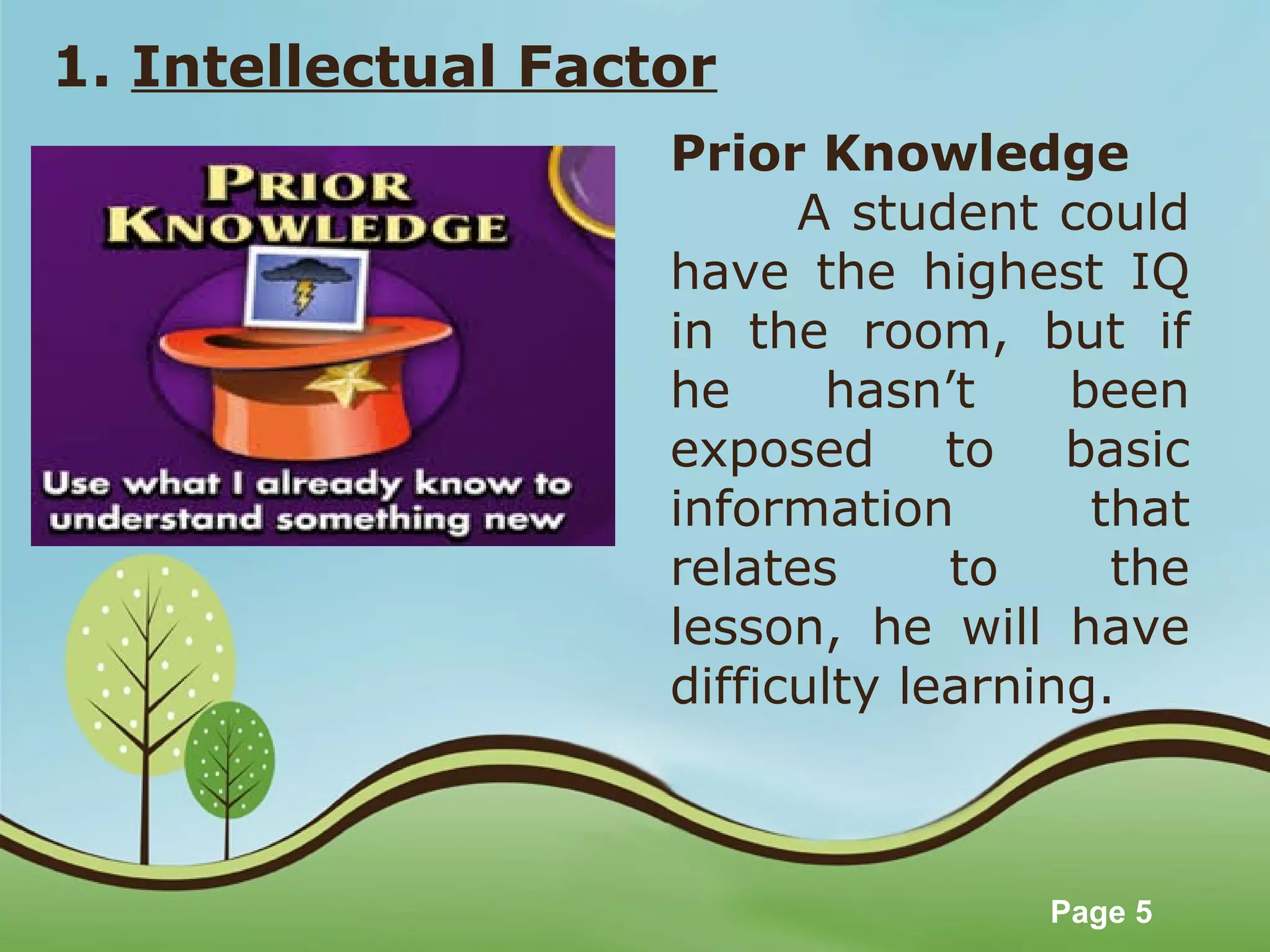 Factors Affecting Learning | PPT