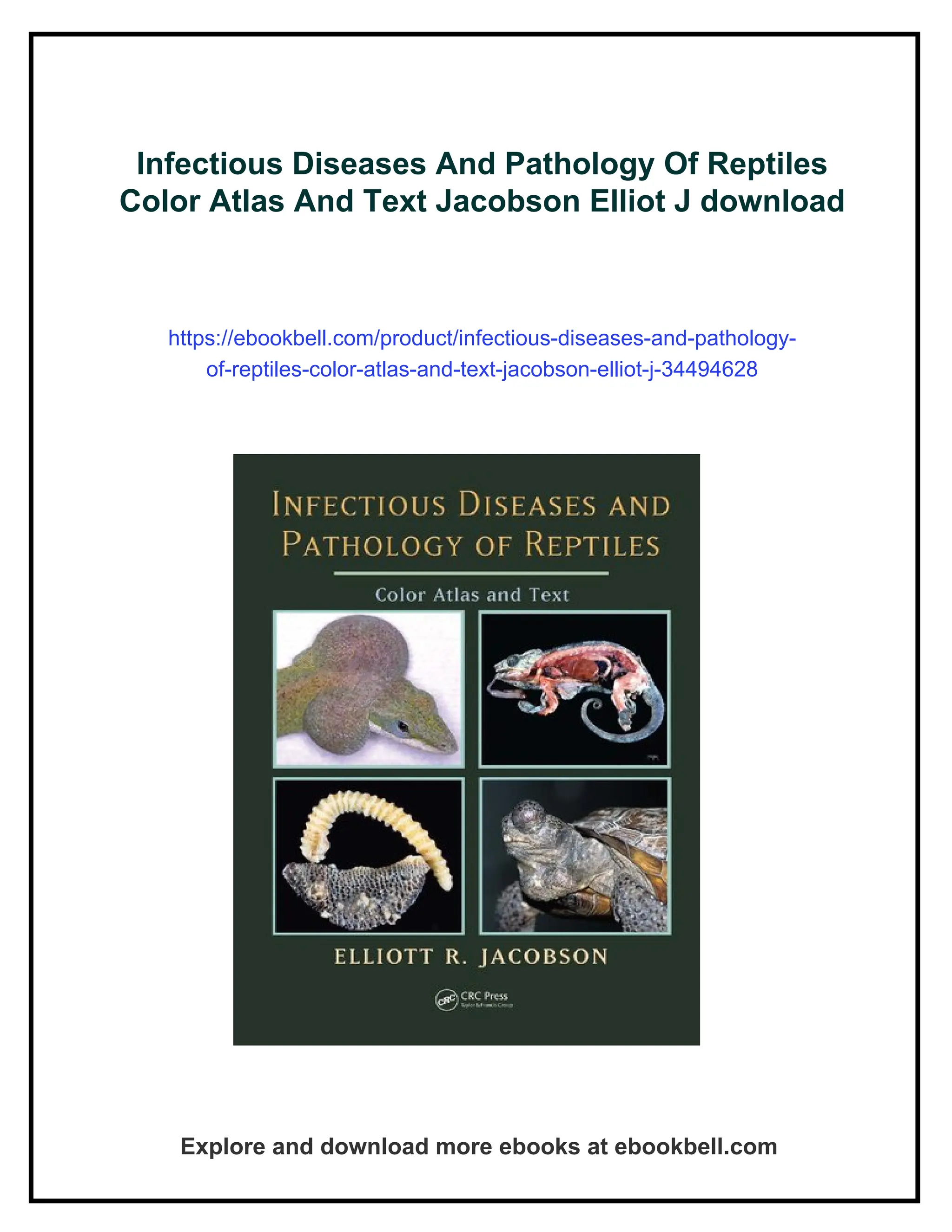 Infectious Diseases And Pathology Of Reptiles Color Atlas And Text ...