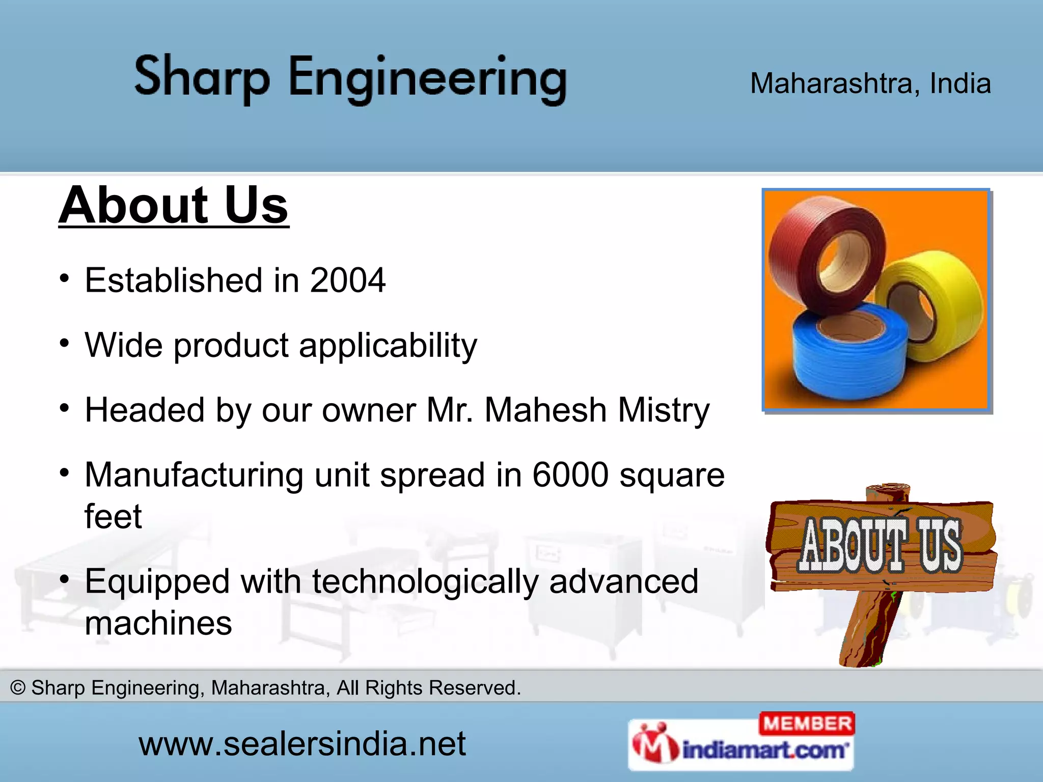 Industrial Strapping Machine by Sharp Engineering Mumbai | PPT