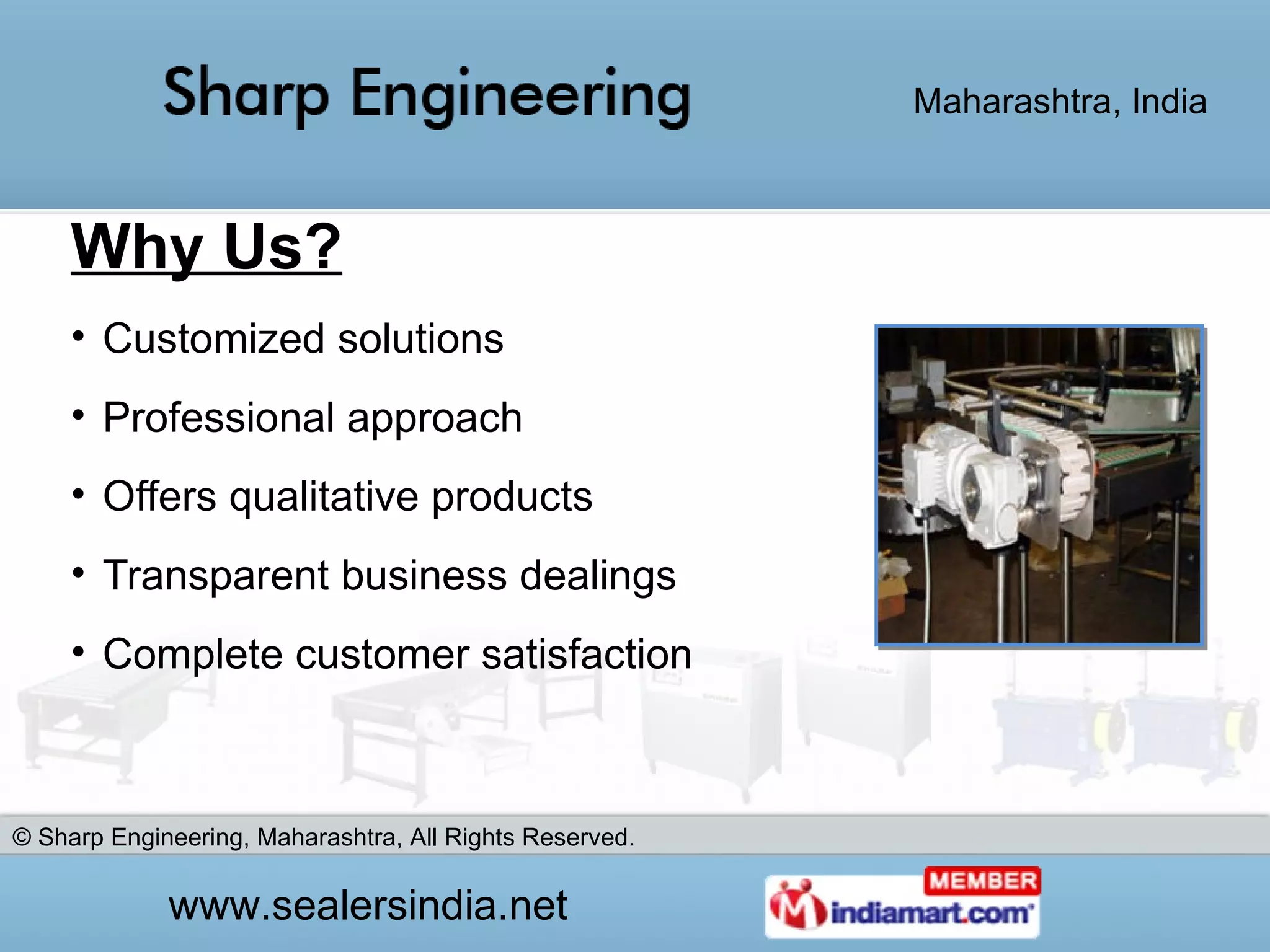 Industrial Strapping Machine by Sharp Engineering Mumbai | PPT