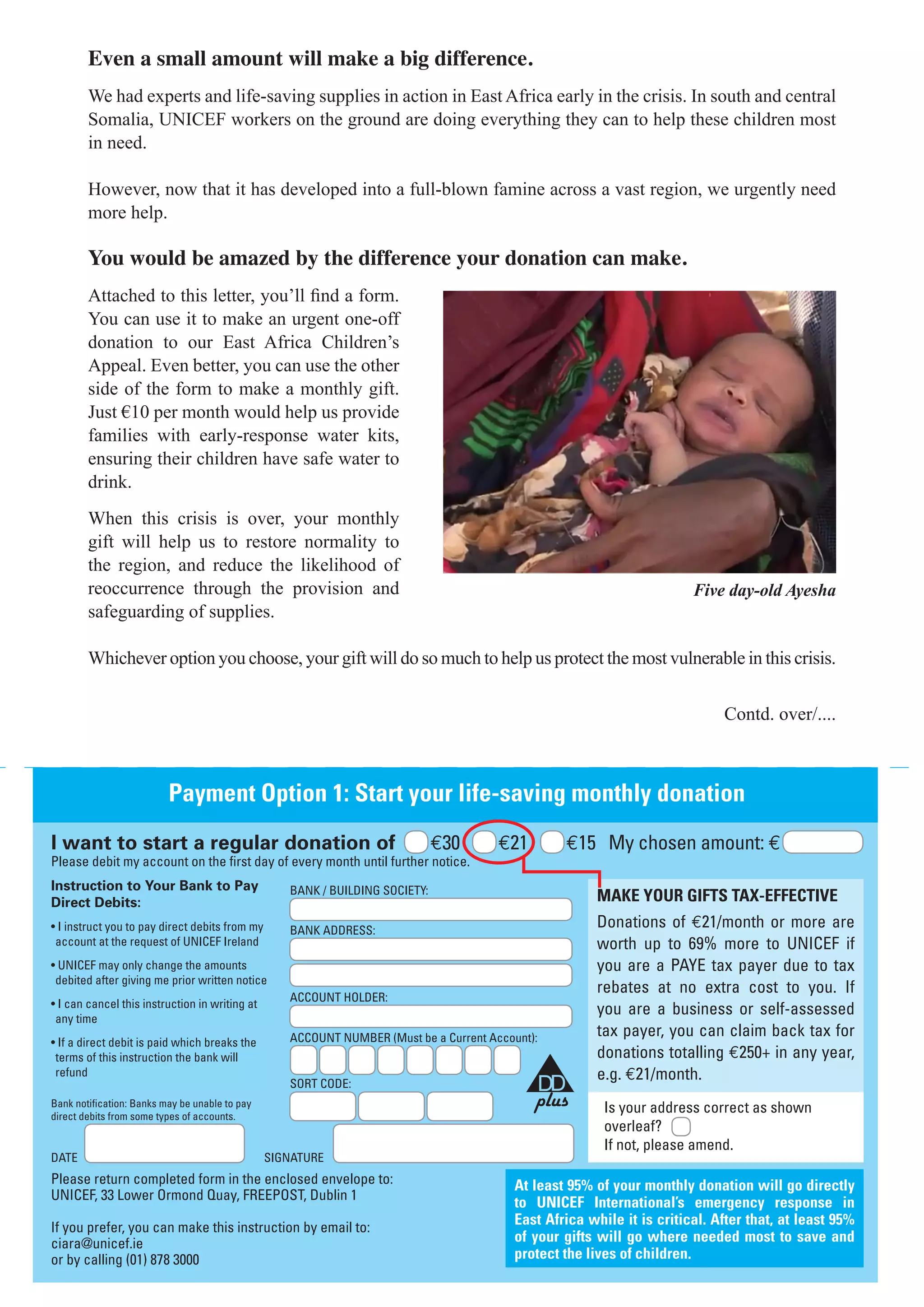 UNICEF East Africa Letter | PDF