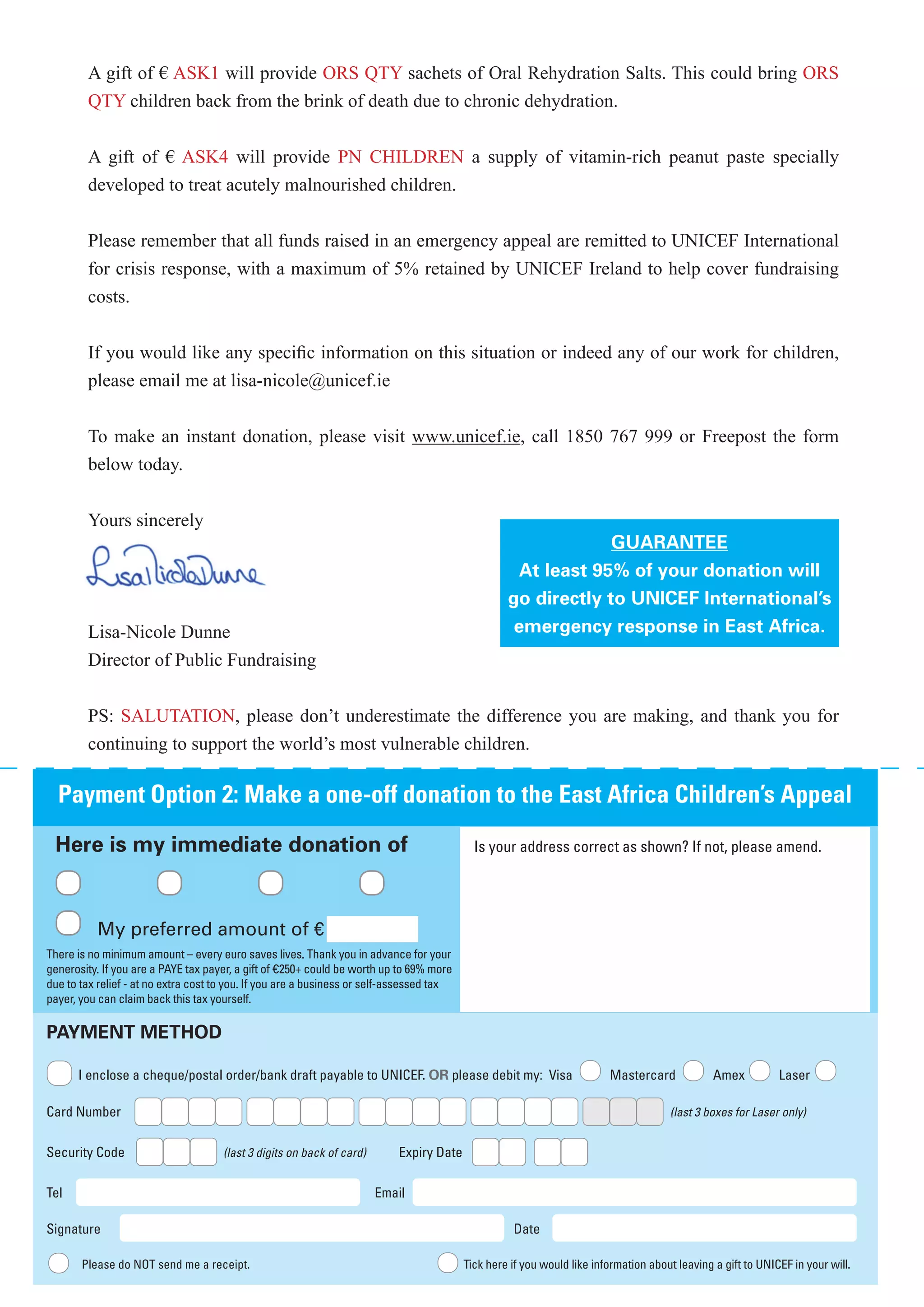UNICEF East Africa Letter | PDF