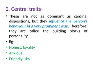 Ppt on personality psychology nursing foundation | PPTX