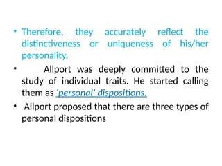 Ppt on personality psychology nursing foundation | PPTX