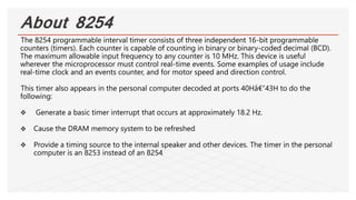 System Connection Of 8254 and Its Port Selection | PPTX
