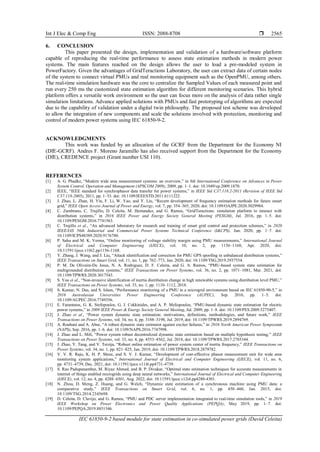 IEC 61850-9-2 based module for state estimation in co-simulated power grids | PDF