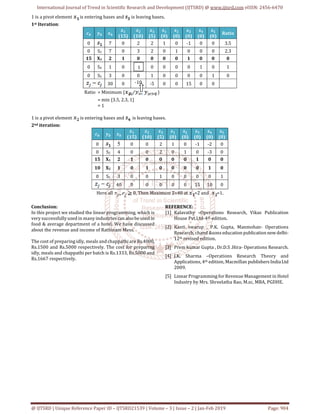A Study on Linear Programming Problem | PDF