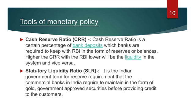 Monetary policy of India | PPTX | Interest Rates | Economy