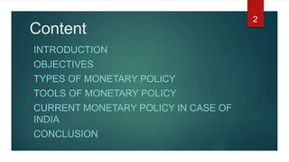 Monetary policy of India | PPTX