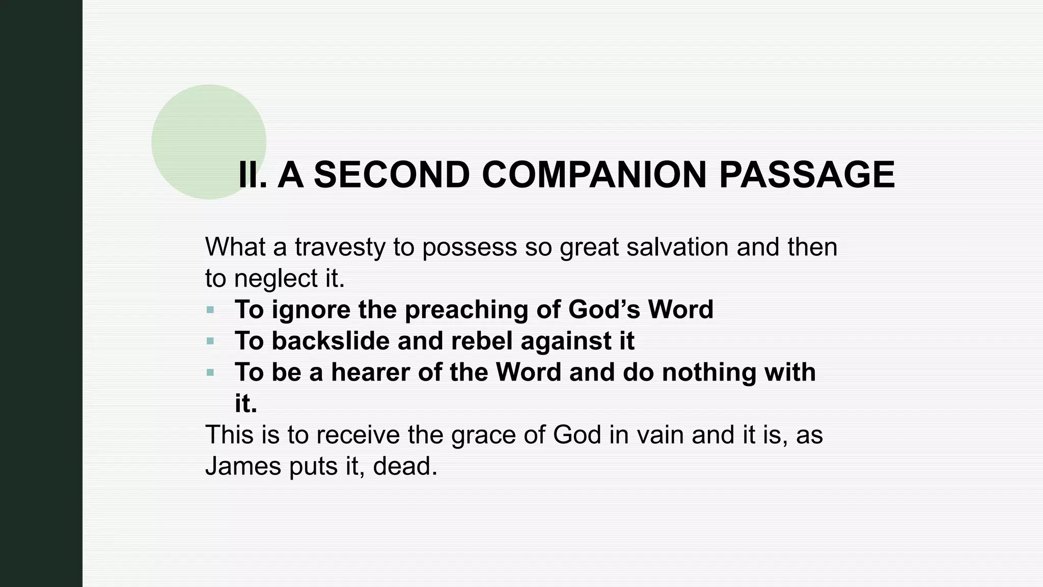 2 Corinthians 6:1 Grace in Vain | PPTX