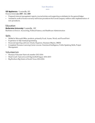 Sam Brumleve Resume | DOCX