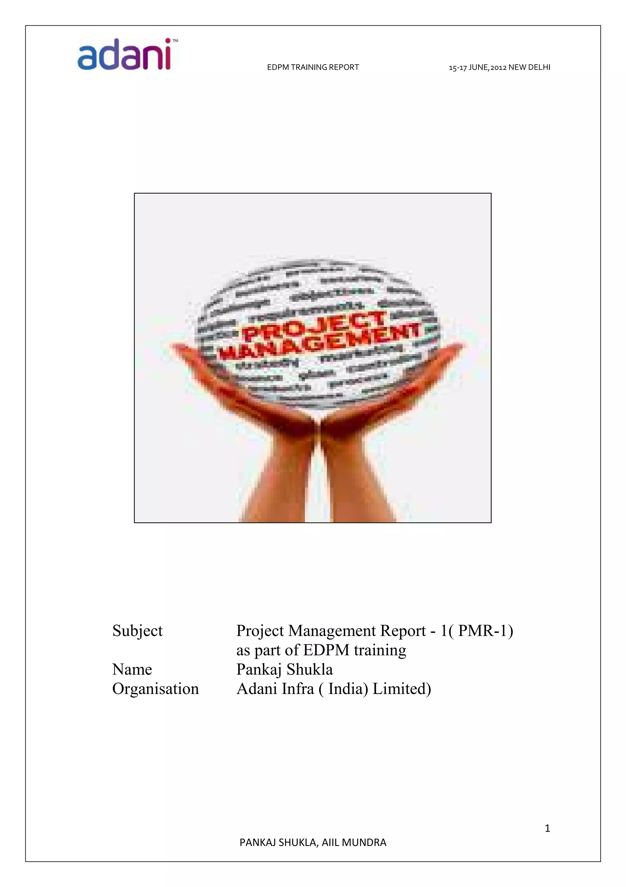 EDPM Report # 1_ Pankaj Shukla | PDF