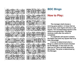 BDC BINGO | PDF