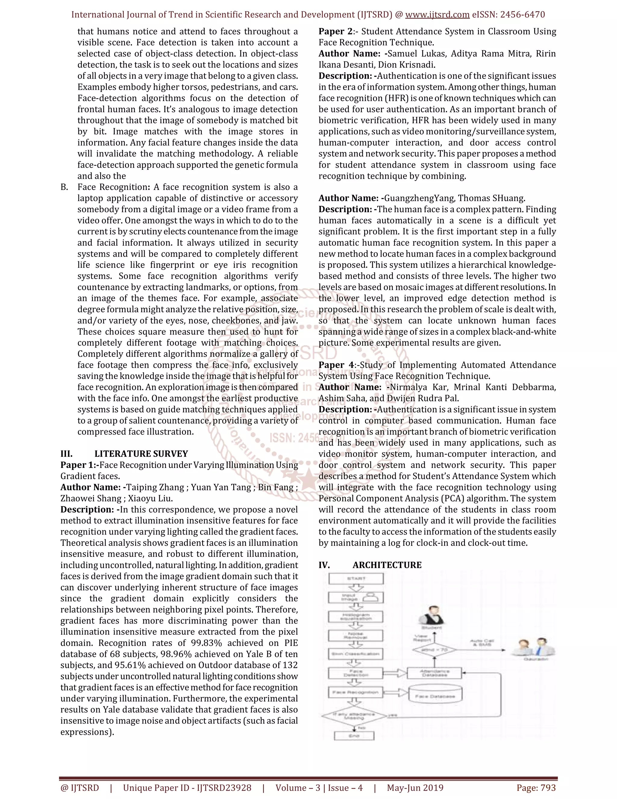 Face Recognition Based Attendance System With Auto Alert To Guardian Using Call And Sms Pdf
