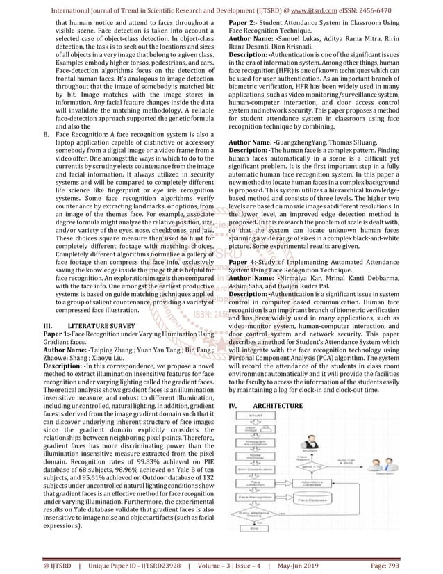 Face Recognition Based Attendance System with Auto Alert to Guardian using Call and SMS | PDF ...