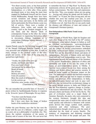 Modern Poetic Trends of Odisha versus the Neoteric Strives of ...