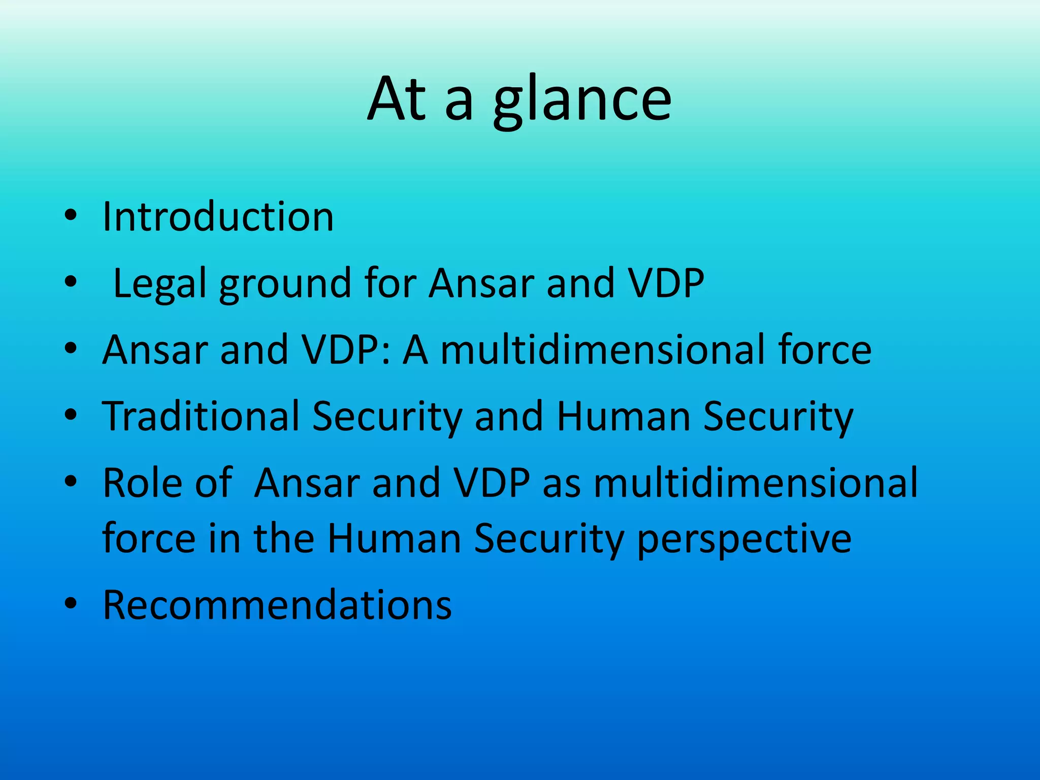 Bangladesh ansar and VDP: a multidimensional force in human security ...