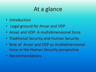 Bangladesh ansar and VDP: a multidimensional force in human security ...