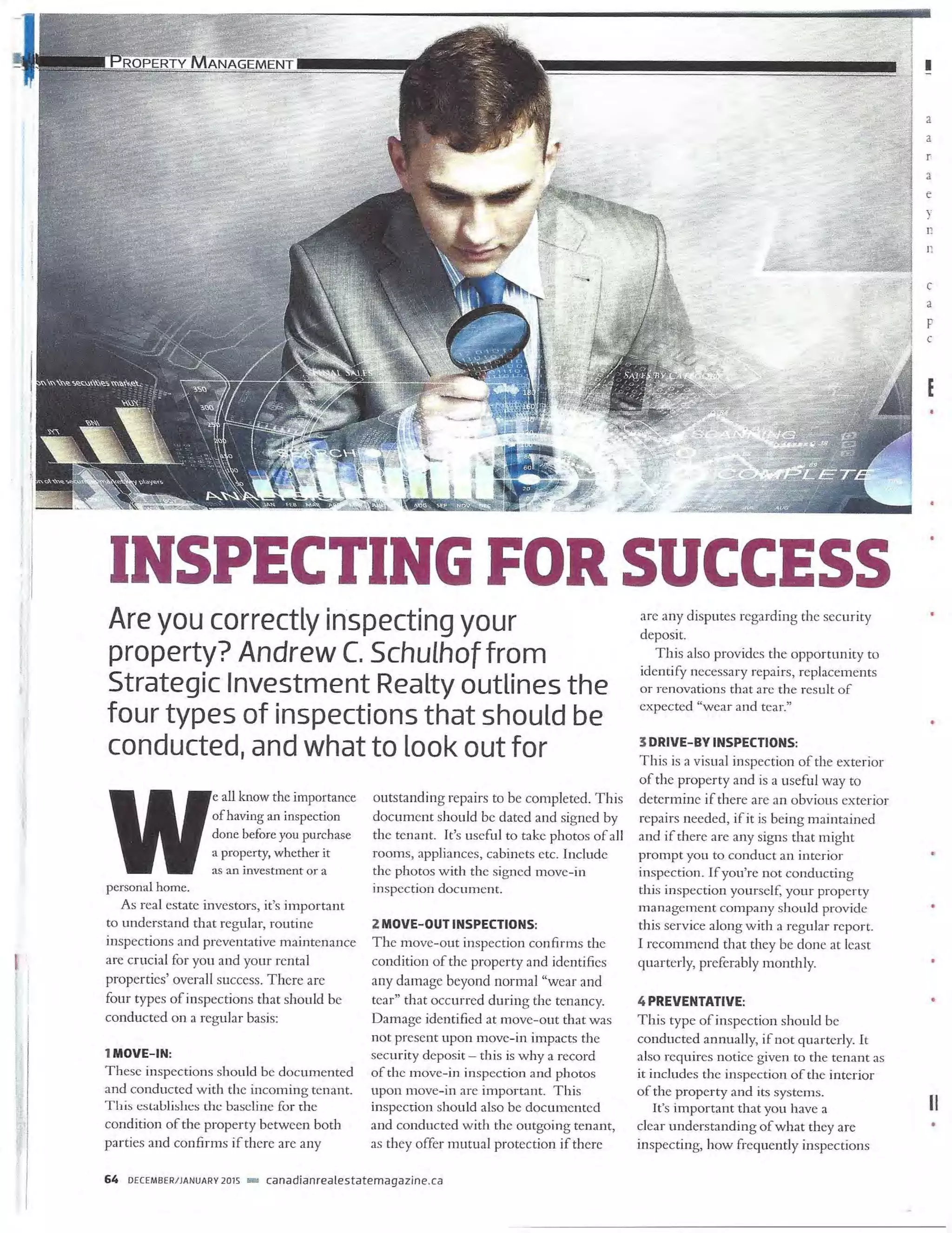 Inspecting For Success | PDF | Real Estate Buying and Selling | Real Estate