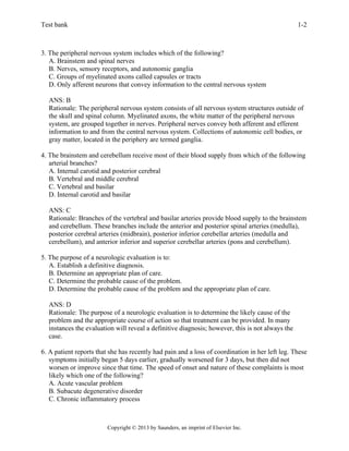 Test Bank for Neuroscience Fundamentals for Rehabilitation 4th Edition ...