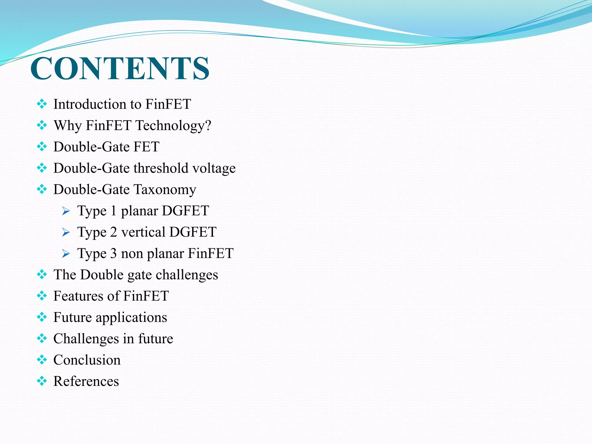 Finfet Technology | PPTX
