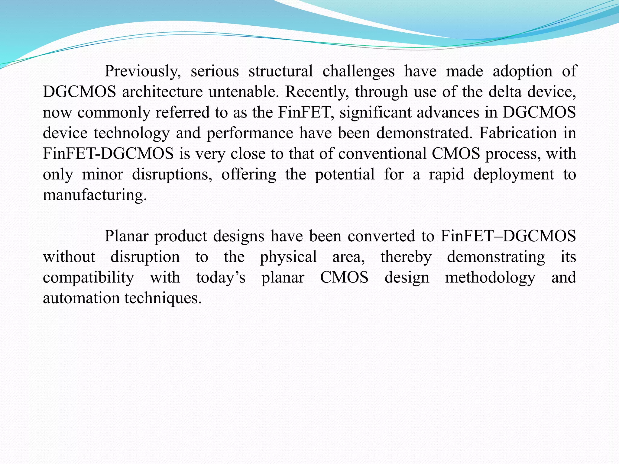 Finfet Technology | PPTX