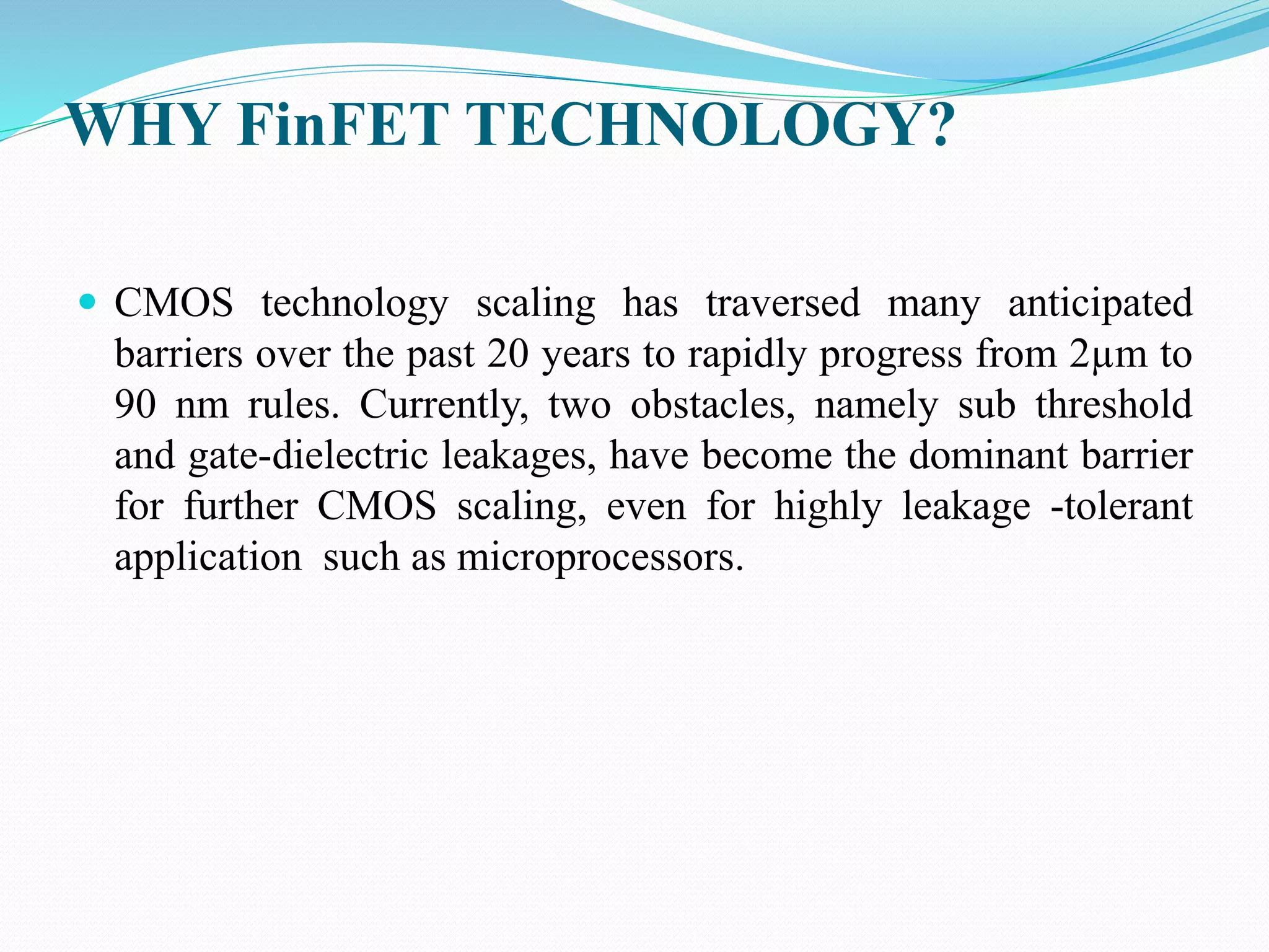 Finfet Technology | PPTX