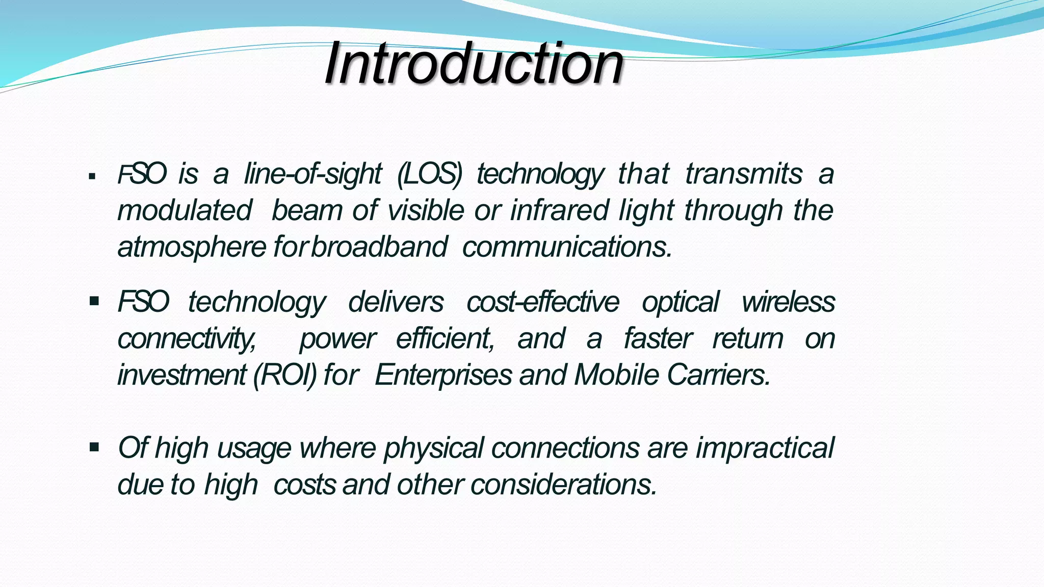 Free Space Optical Communication Pptx