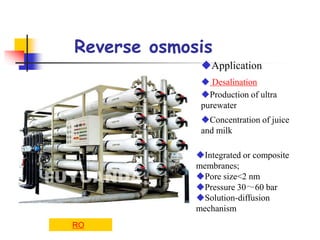 Membrane Processing Technology; Microfiltration, ultrafiltration ...
