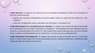 ASEGURAMIENTO DE LA CALIDAD EN LOS SISTEMAS DE INFORMACION SQA | PPTX