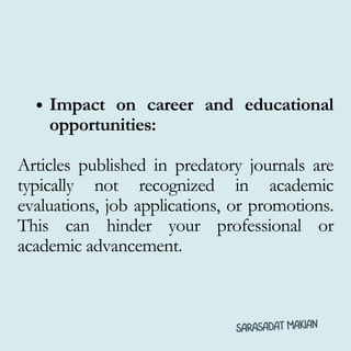 Identifying high-quality academic journals and avoiding predatory ...