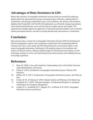 Application of Data Structures in GIS and the Purpose of Modeling | PDF