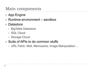 Google app engine - Overview | PPTX