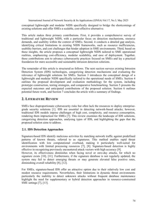 A LIGHTWEIGHT NETWORK INTRUSION DETECTION SYSTEM FOR SMES | PDF