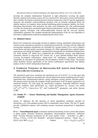 S-AI-IoT : Formal Agent Specification, Mathematical Modeling, and ...