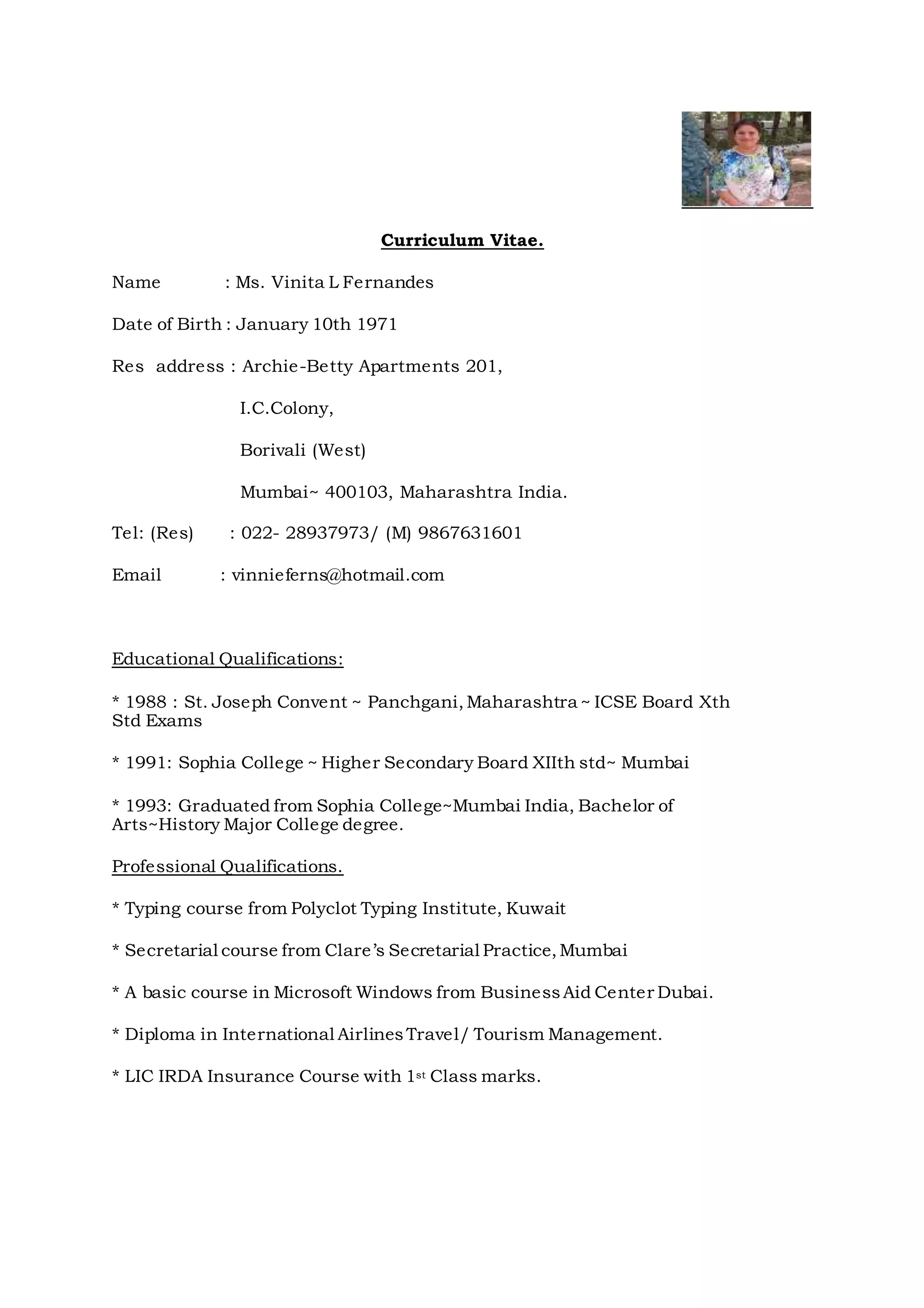 Updated Curriculum Vitae-VF | PDF