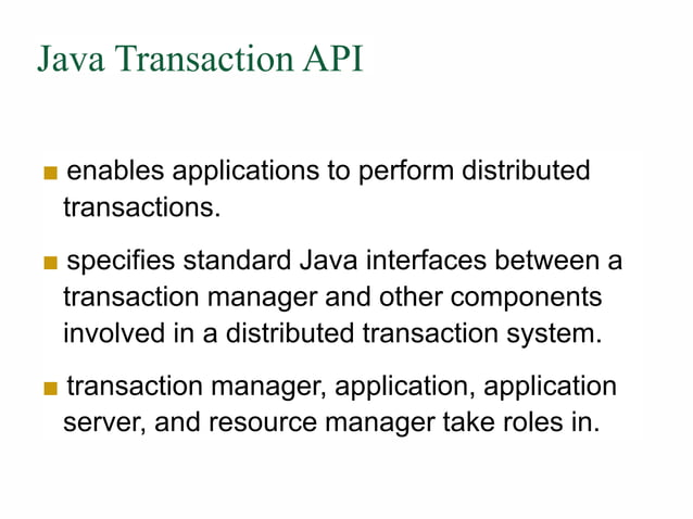 Introduction of Java transaction API PowerPoint | PPT