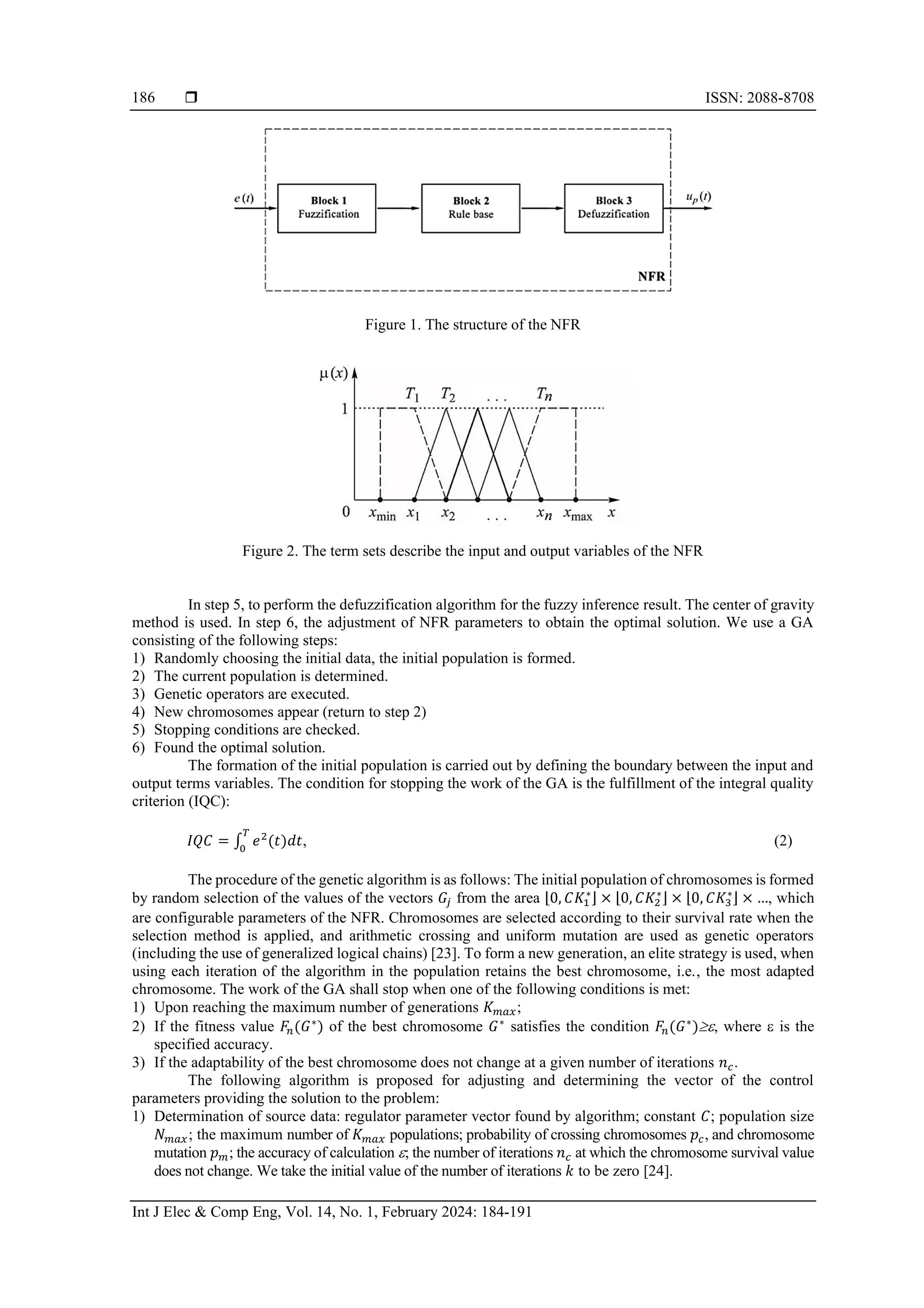 Synthesis of the neuro-fuzzy regulator with genetic algorithm | PDF