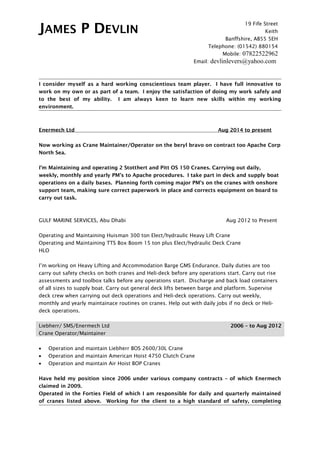 CV Jim Devlin 2 | PDF