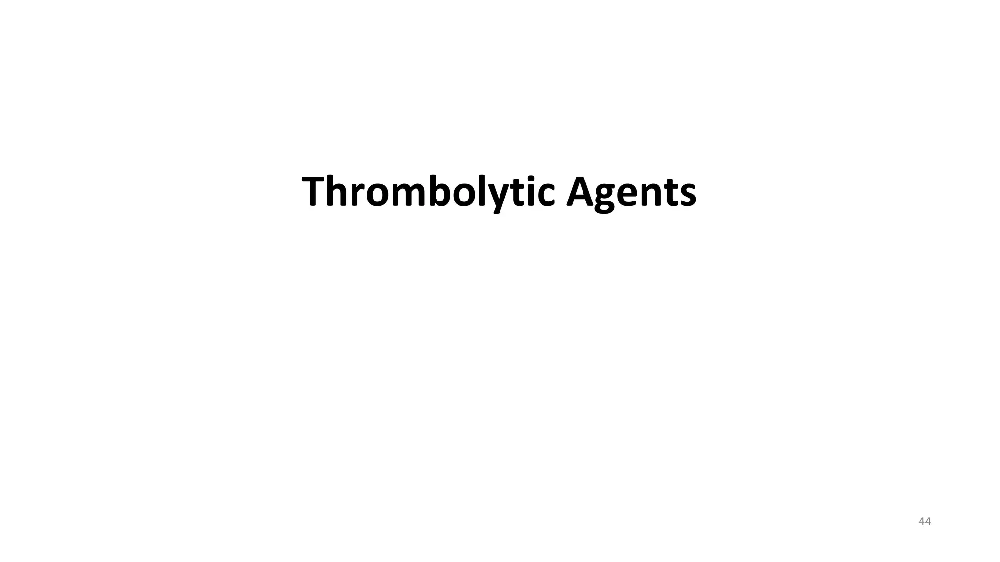 Antithrombotics (Anticoagulants, anti platelets) | PDF