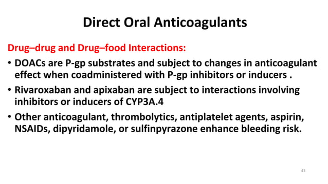 Antithrombotics (Anticoagulants, anti platelets) | PPT