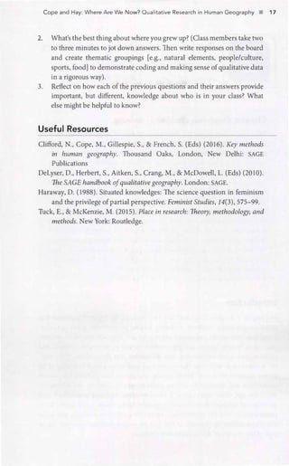 Qualitative Research Methods In Human Geography 5th Edition Iain Hay ...