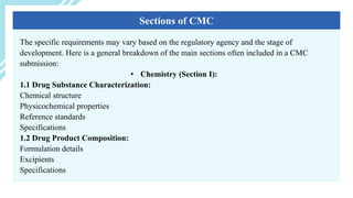 Chemistry, Manufacturing, and Control (CMC) & Post Approval Regulatory Affairs | PPTX